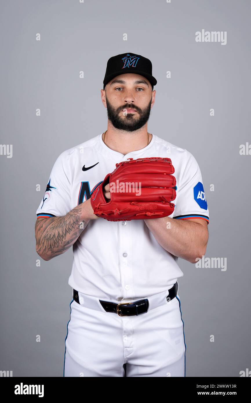 This is a 2024 photo of Tanner Scott of the Miami Marlins baseball team ...
