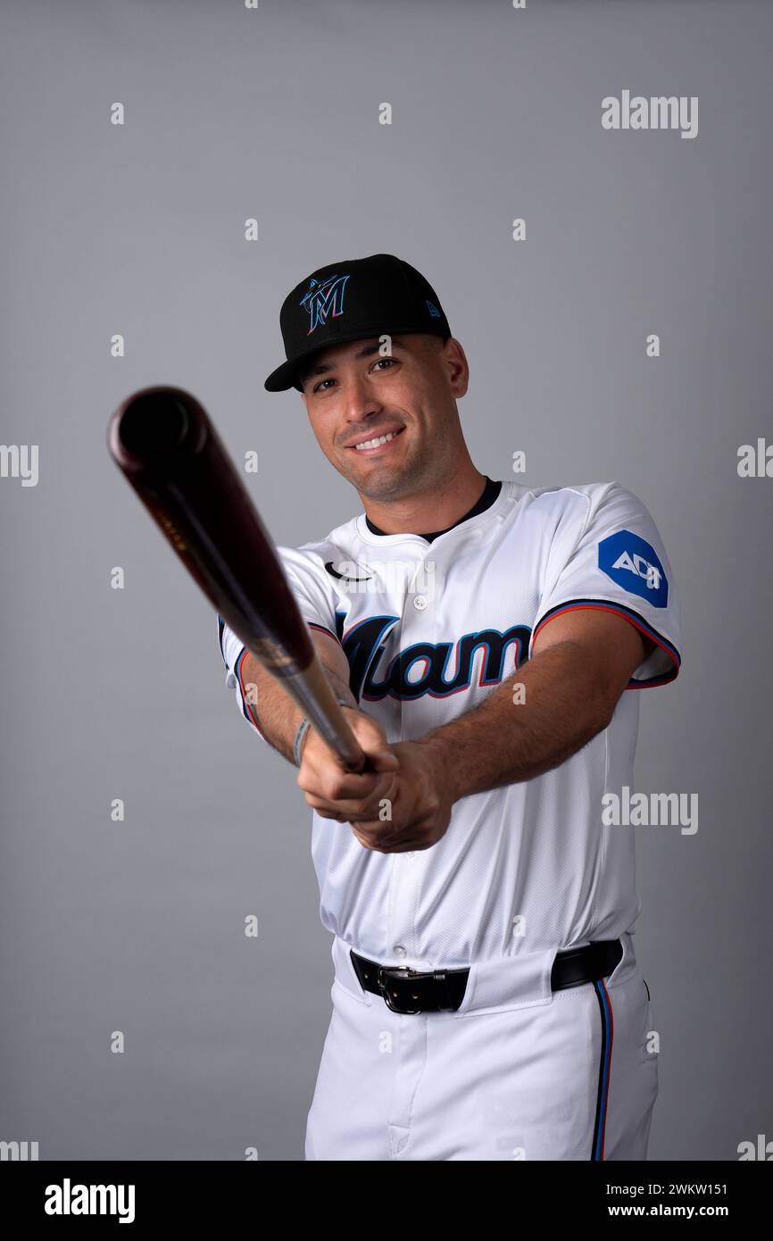 This is a 2024 photo of Nick Fortes of the Miami Marlins baseball team ...