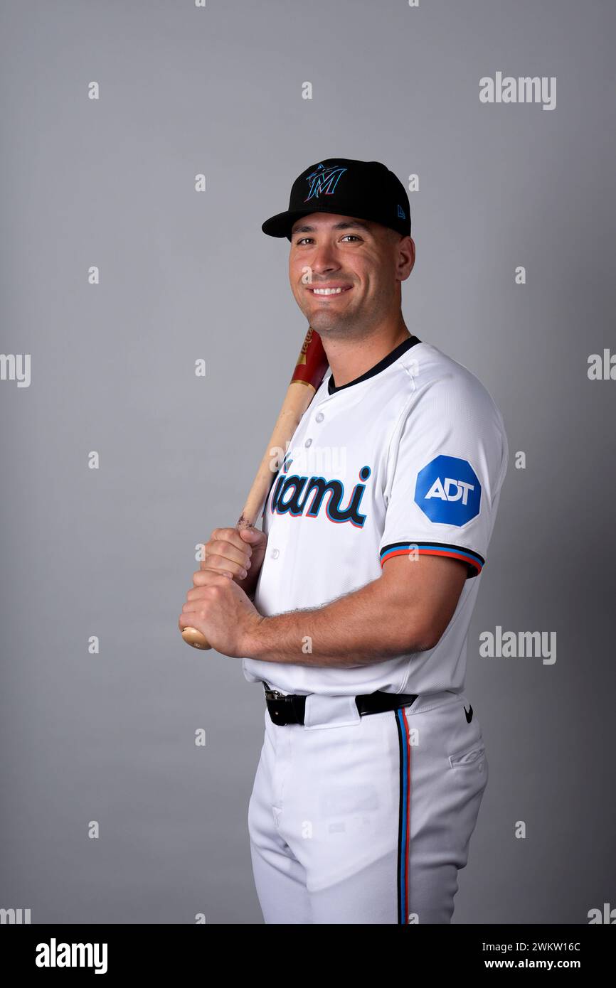 This is a 2024 photo of Nick Fortes of the Miami Marlins baseball team ...