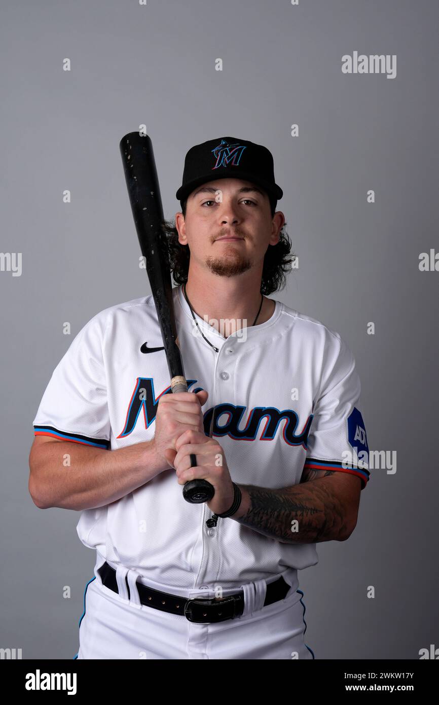 This is a 2024 photo of Bennett Hostetler of the Miami Marlins baseball ...