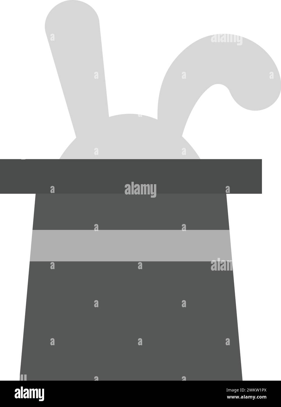 Illustration rabbit in magic hat Cut Out Stock Images & Pictures - Alamy