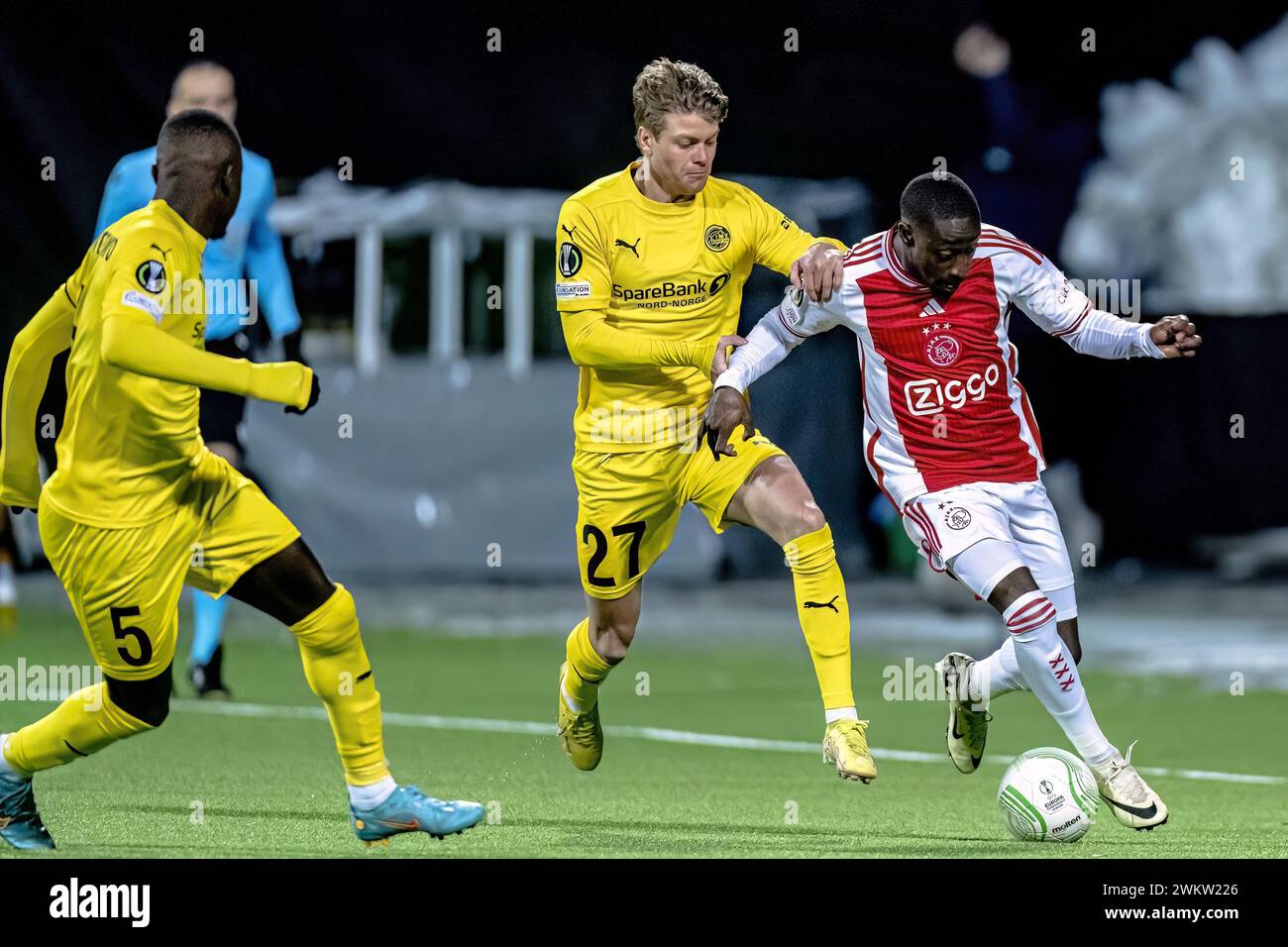 BODO, Norway. 22nd Feb, 2024. football, Conference League Play-off 2nd ...