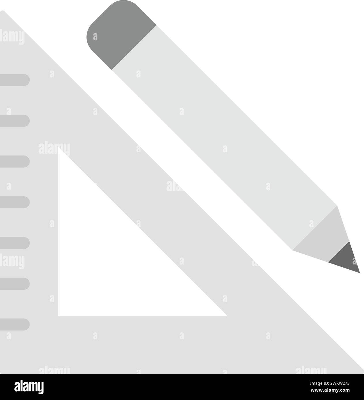 Pencil and Set Square icon vector image Stock Vector Image & Art - Alamy