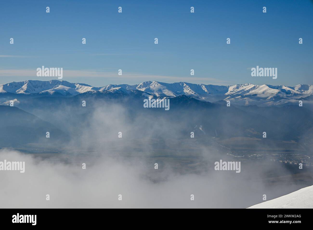 beautiful view from Mount Baranec in the Western Tatras to the Low ...
