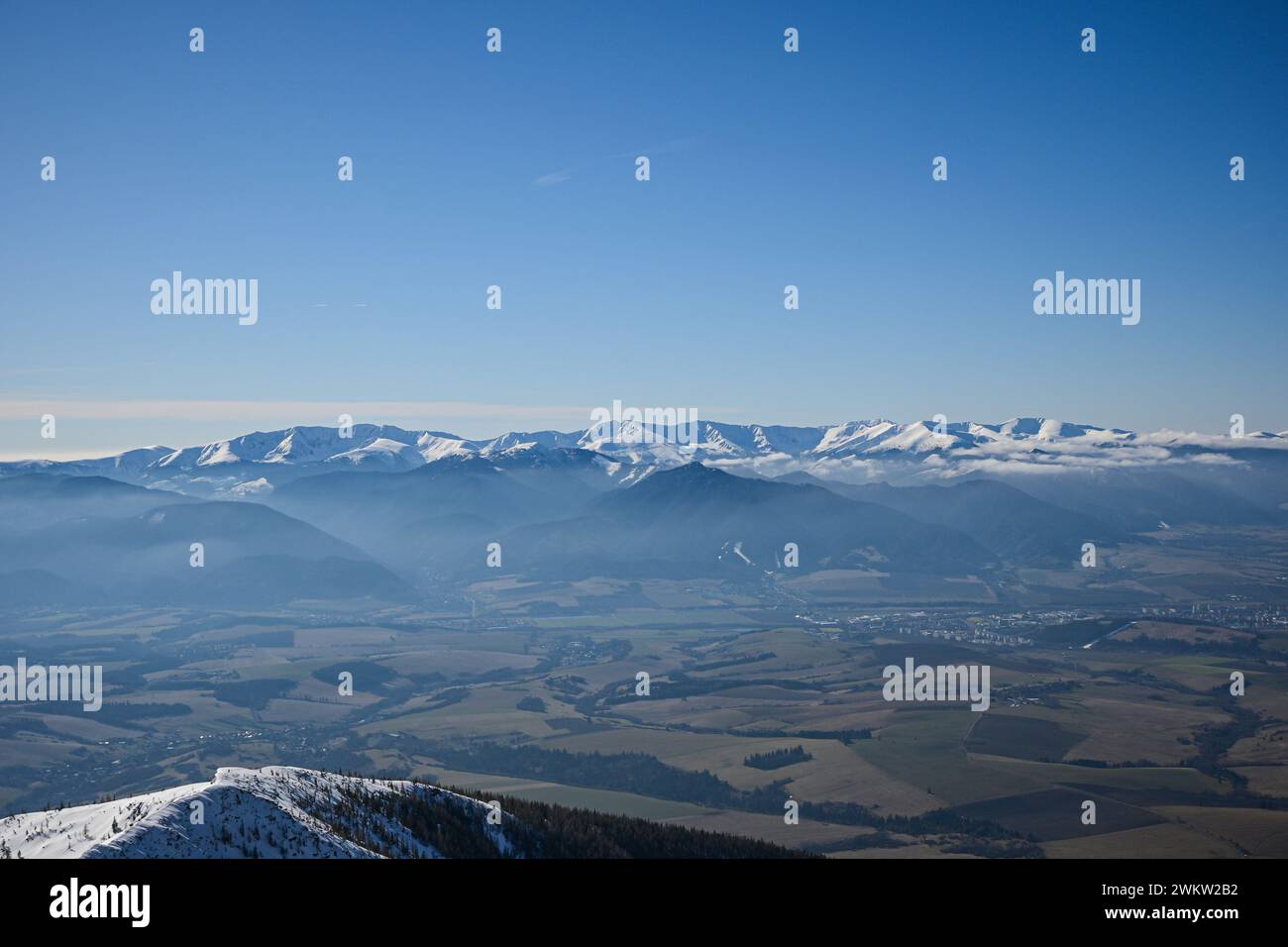 beautiful view from Mount Baranec in the Western Tatras to the Low ...