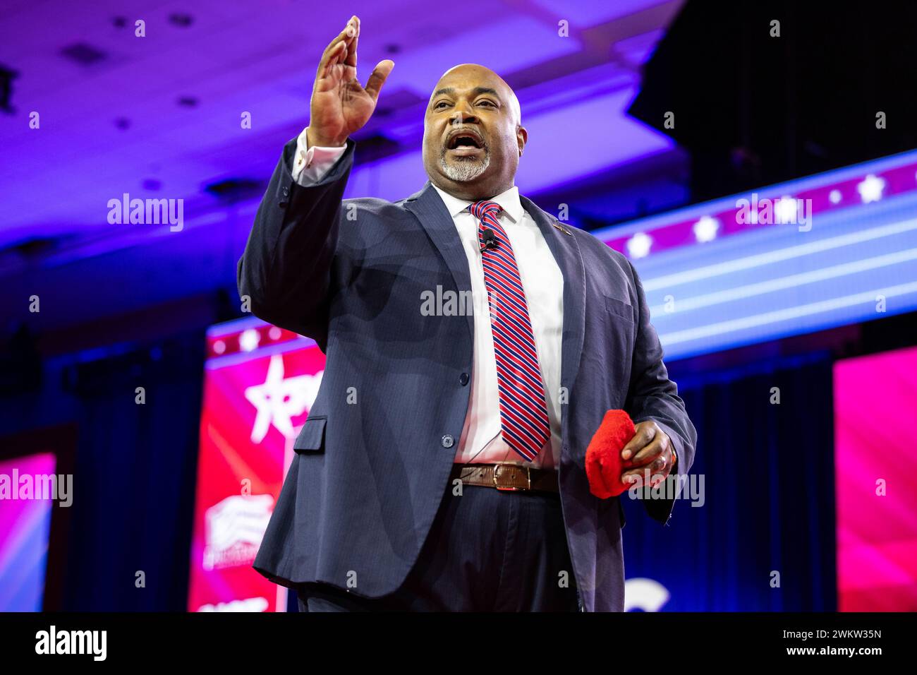 North Carolina Lt. Gov. Mark Robinson speaks during the Conservative ...
