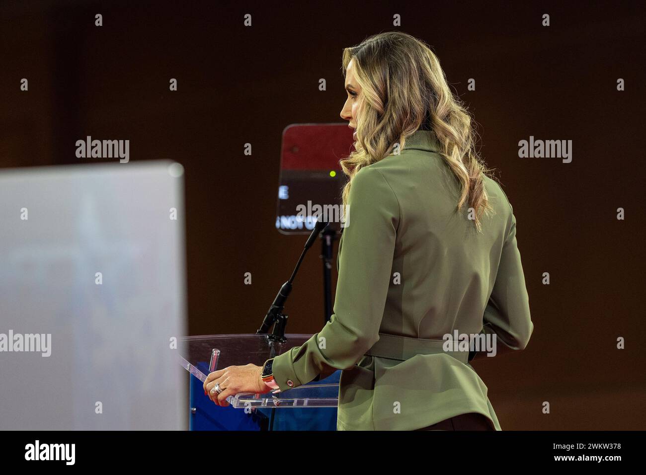 Washington Dc, USA. 22nd Feb, 2024. Lara Trump speaks during CPAC ...