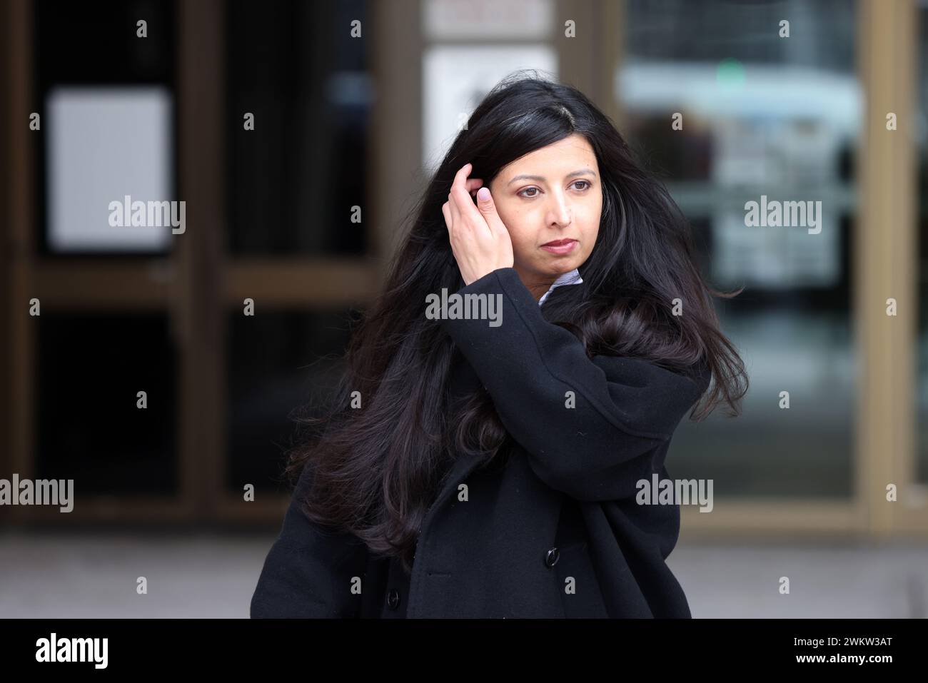 London, Canada. 22nd Feb, 2024. Crown prosecutor Sarah Sheikh walks ...