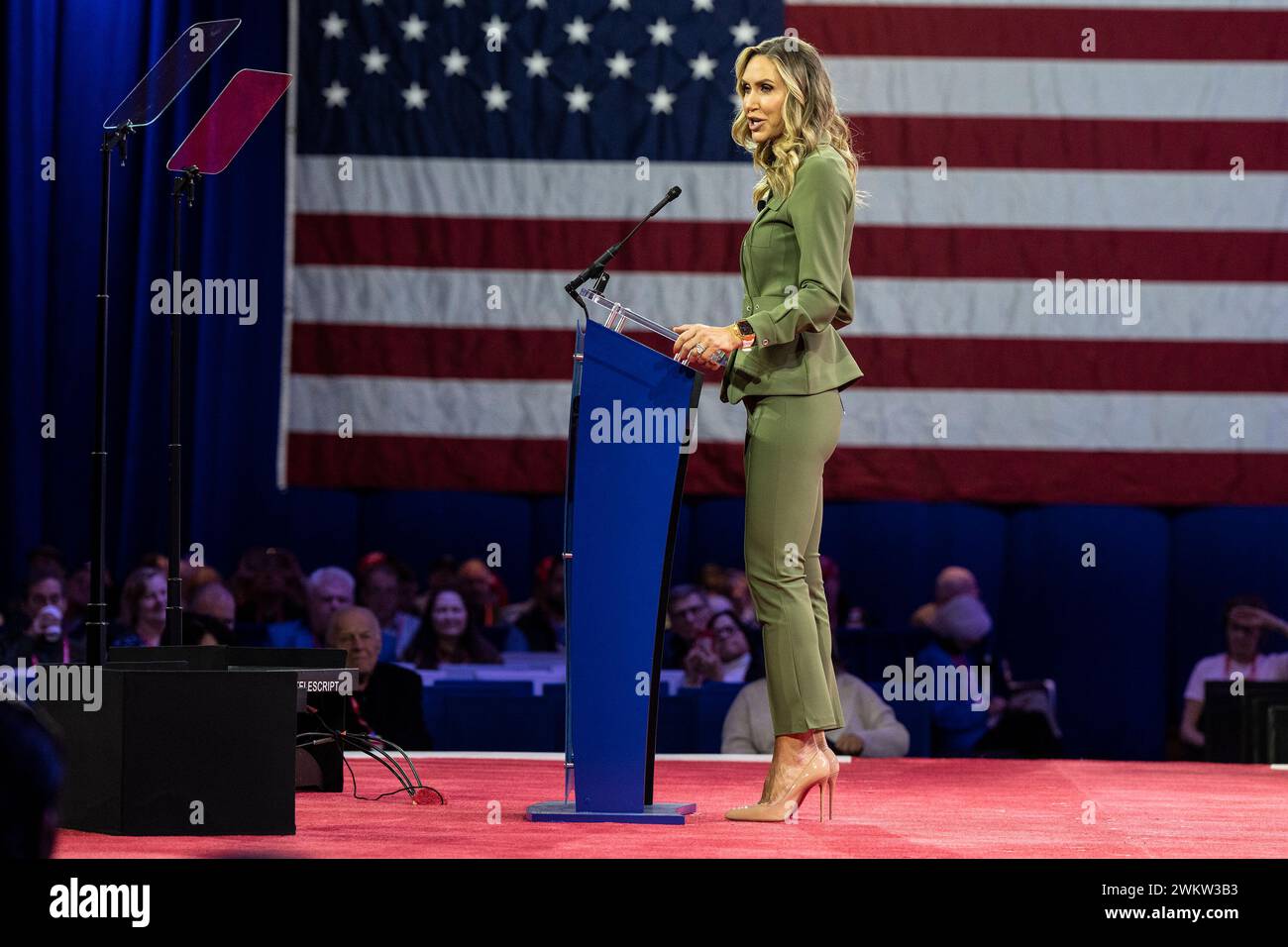 Washington Dc, USA. 22nd Feb, 2024. Lara Trump speaks during CPAC ...