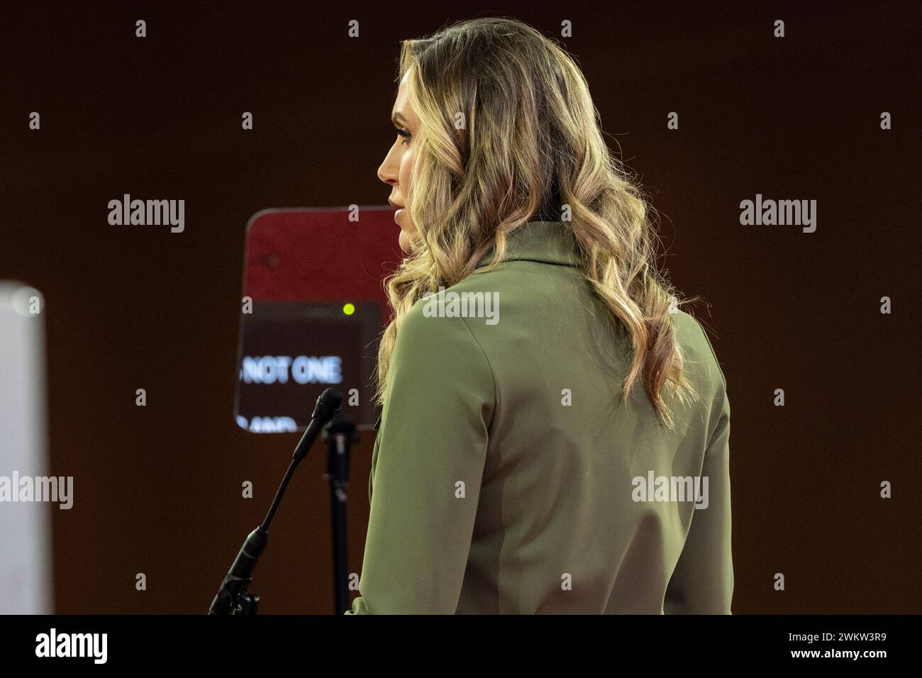 Washington Dc, USA. 22nd Feb, 2024. Lara Trump speaks during CPAC ...