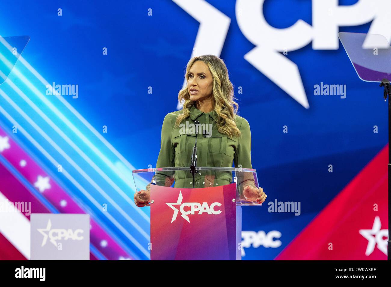 Washington Dc, USA. 22nd Feb, 2024. Lara Trump speaks during CPAC ...