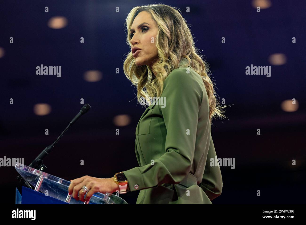 Washington Dc, USA. 22nd Feb, 2024. Lara Trump speaks during CPAC ...
