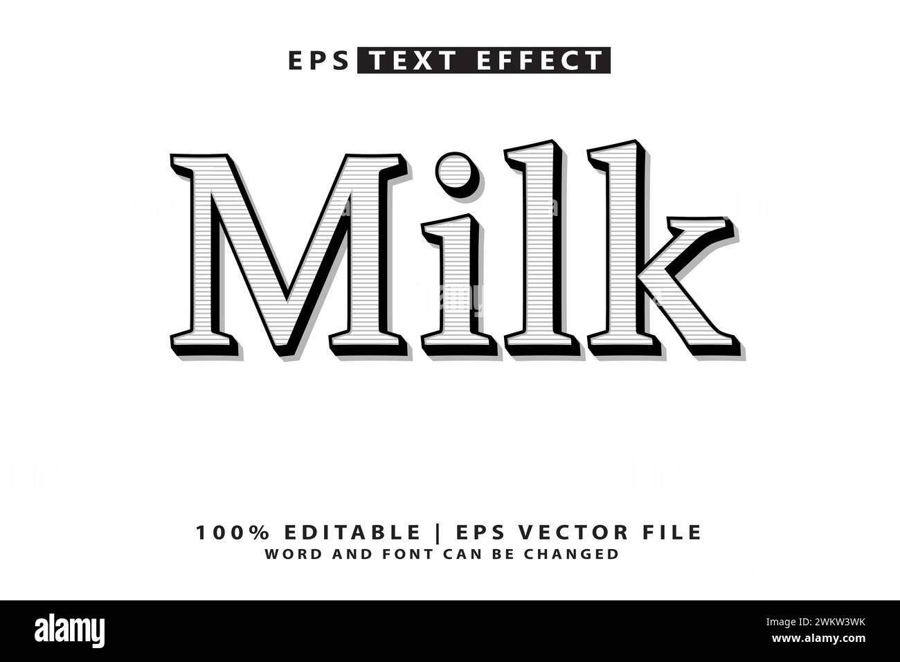 Editable 3d Text Effect Stock Vector Image And Art Alamy