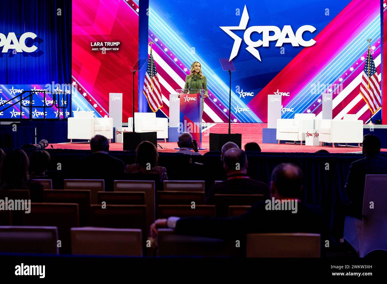 Washington Dc, USA. 22nd Feb, 2024. Lara Trump speaks during CPAC ...