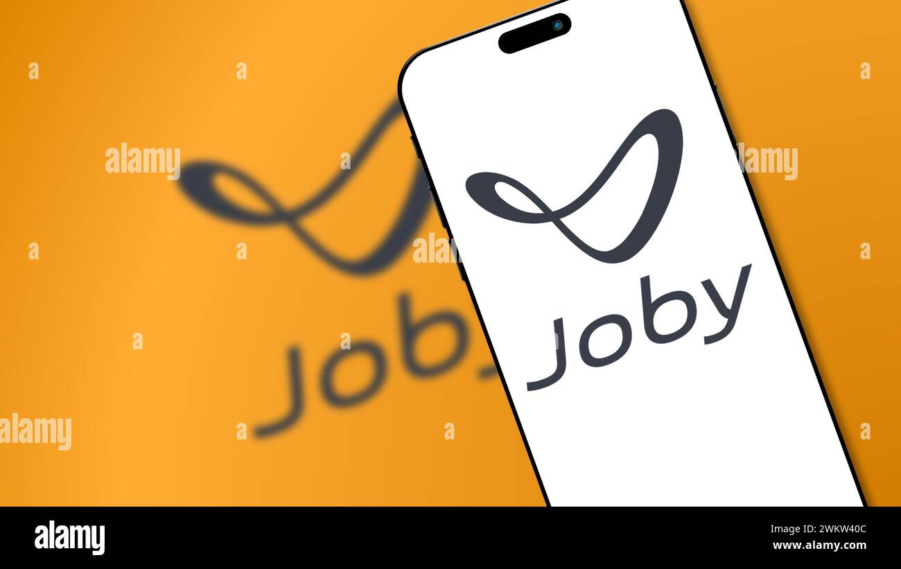 Istanbul, Turkey - 19 Feb 2024: Joby logo on smartphone screen. Joby ...