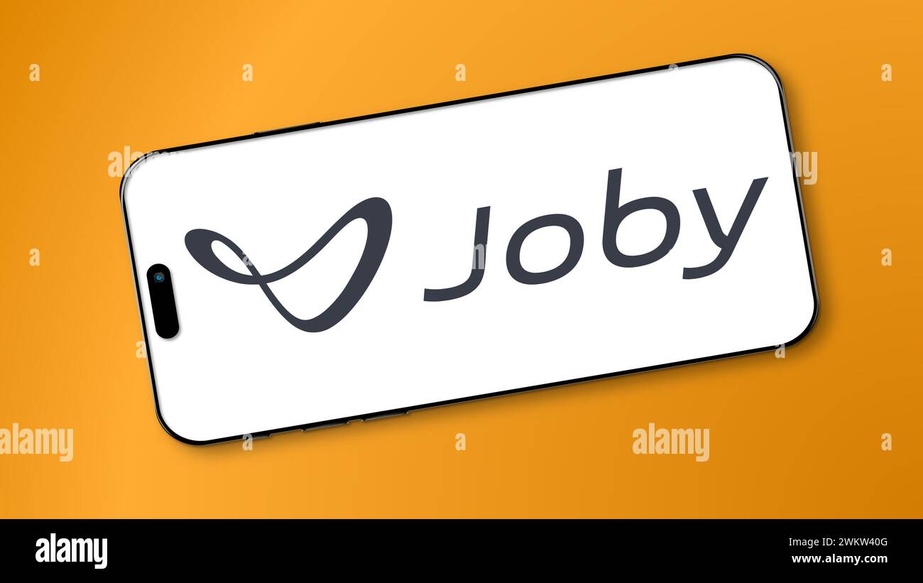 Istanbul, Turkey - 19 Feb 2024: Joby logo on smartphone screen. Joby ...