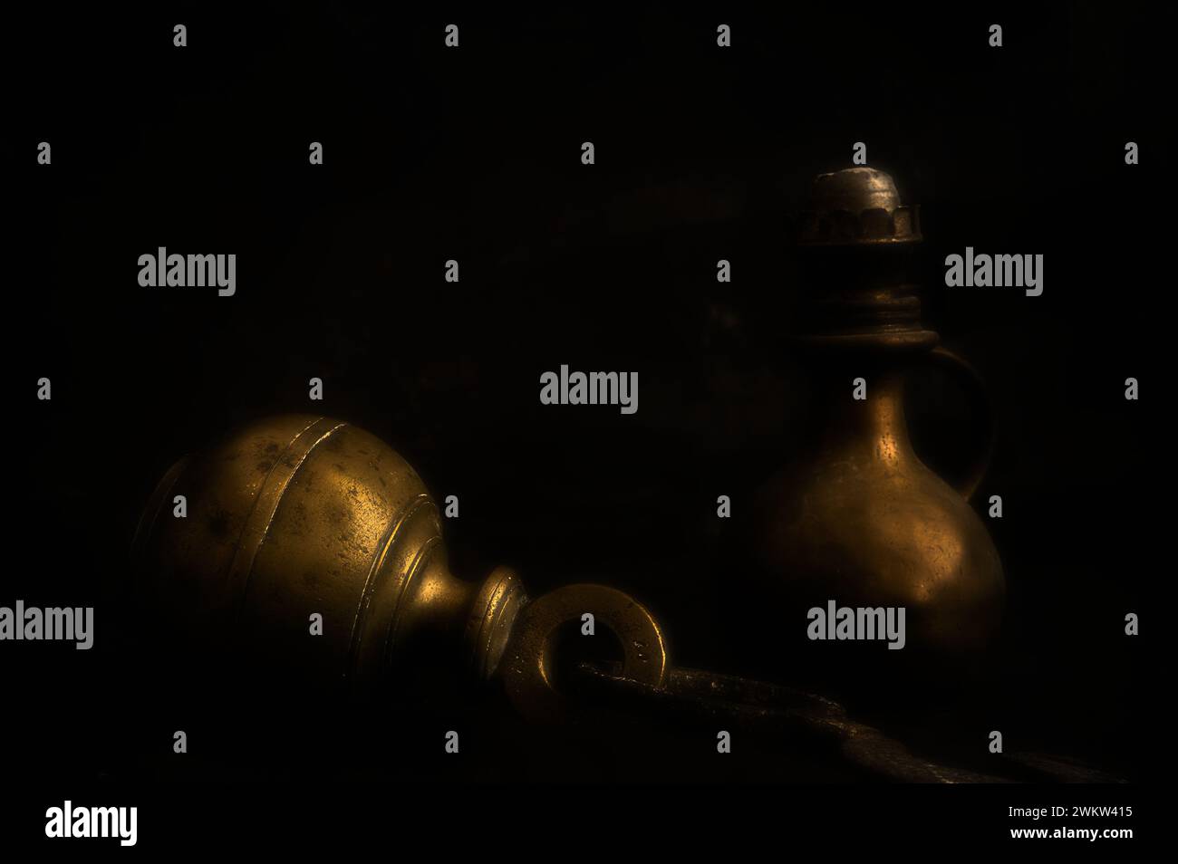 still life composition in low key and flemish style Stock Photo - Alamy