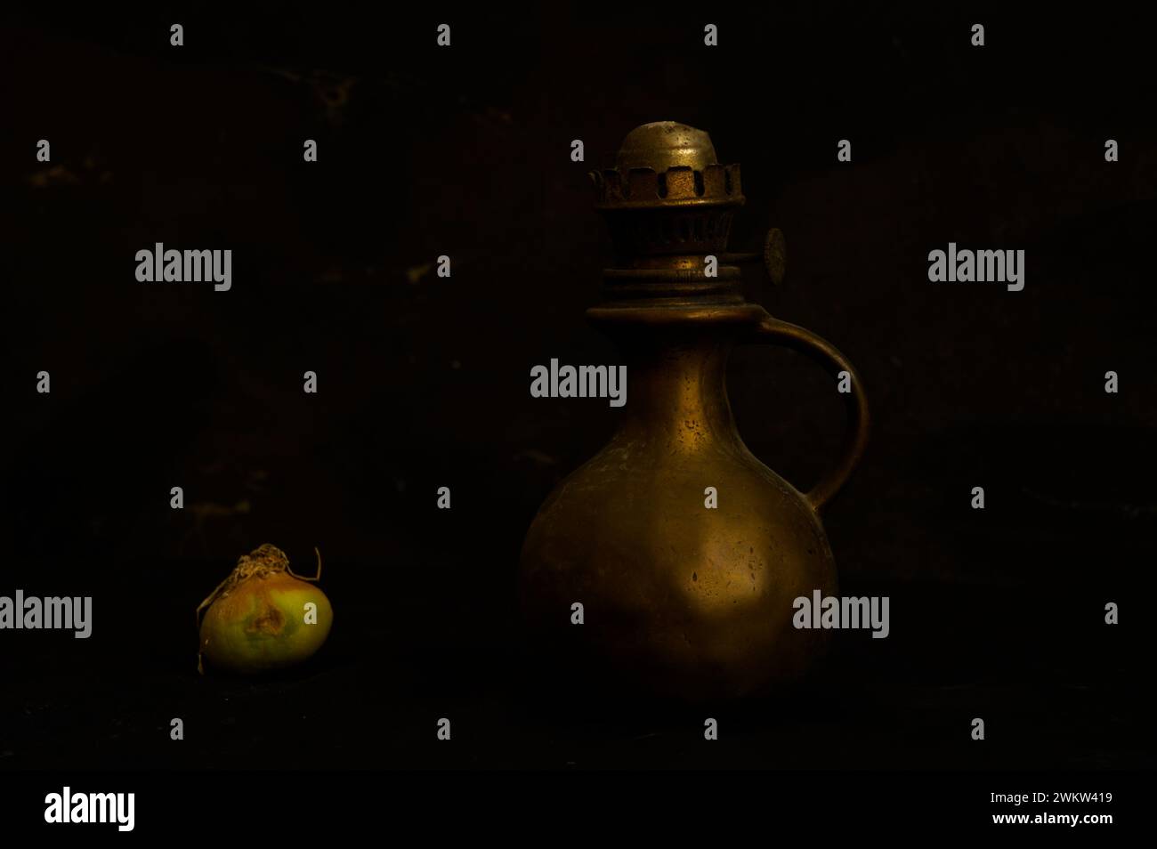 still life composition in low key and flemish style Stock Photo - Alamy