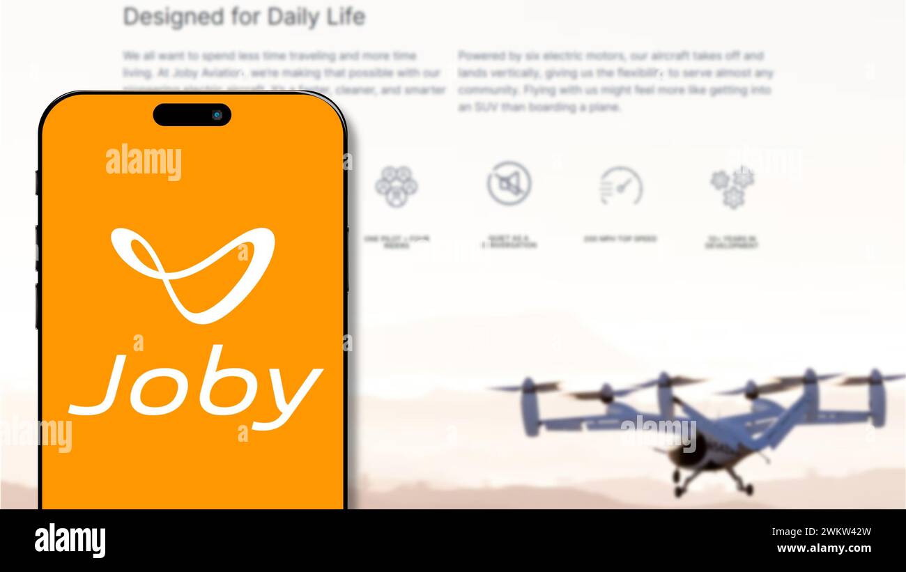 Istanbul, Turkey - 19 Feb 2024: Joby logo on smartphone screen with its ...