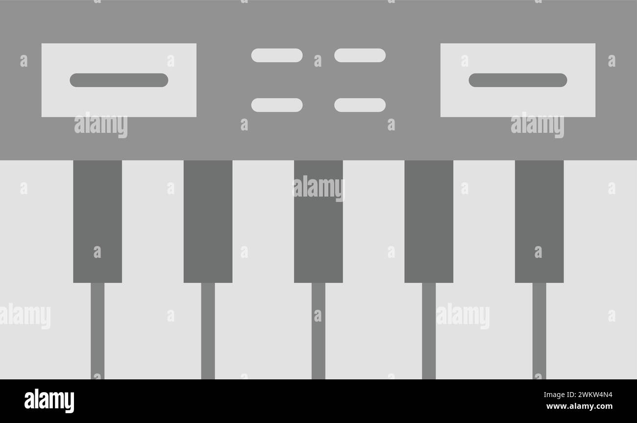 Piano Keyboard icon vector image Stock Vector Image & Art - Alamy