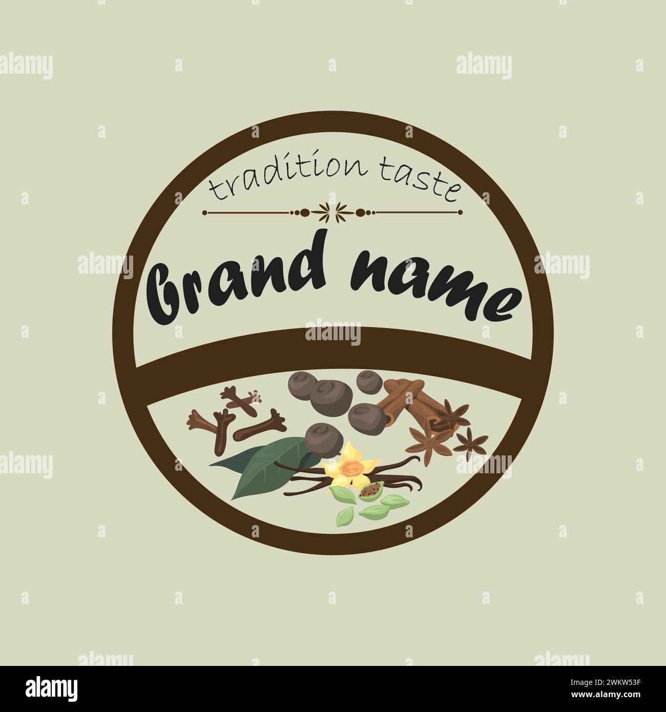 Spices logo Stock Vector Images - Alamy