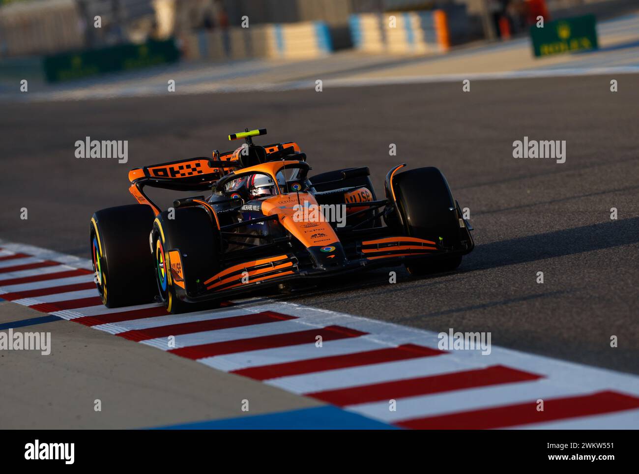 04 NORRIS Lando (gbr), McLaren F1 Team MCL38, action during the Formula 1 Aramco pre-season ...