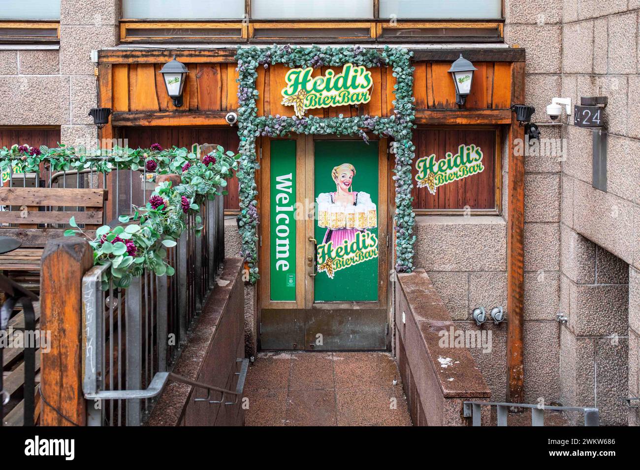 Heidi's Bier Bar, an after-ski themed bar, at Yrjönkatu 24 in Helsinki ...