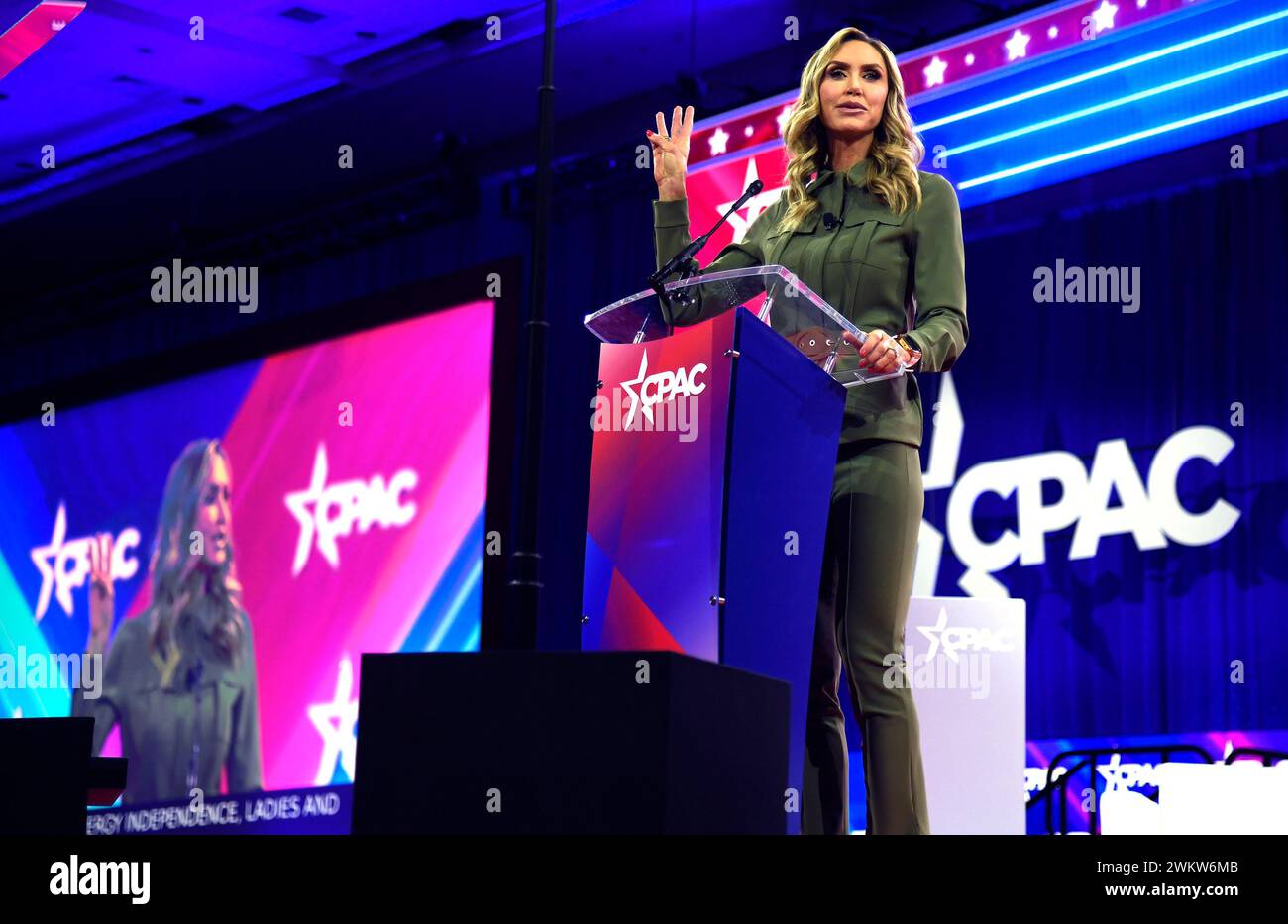 National Harbor, United States. 22nd Feb, 2024. Lara Trump, wife of ...