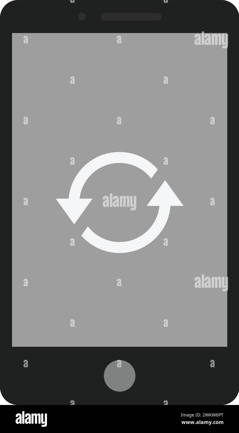Restart Phone icon vector image Stock Vector Image & Art - Alamy