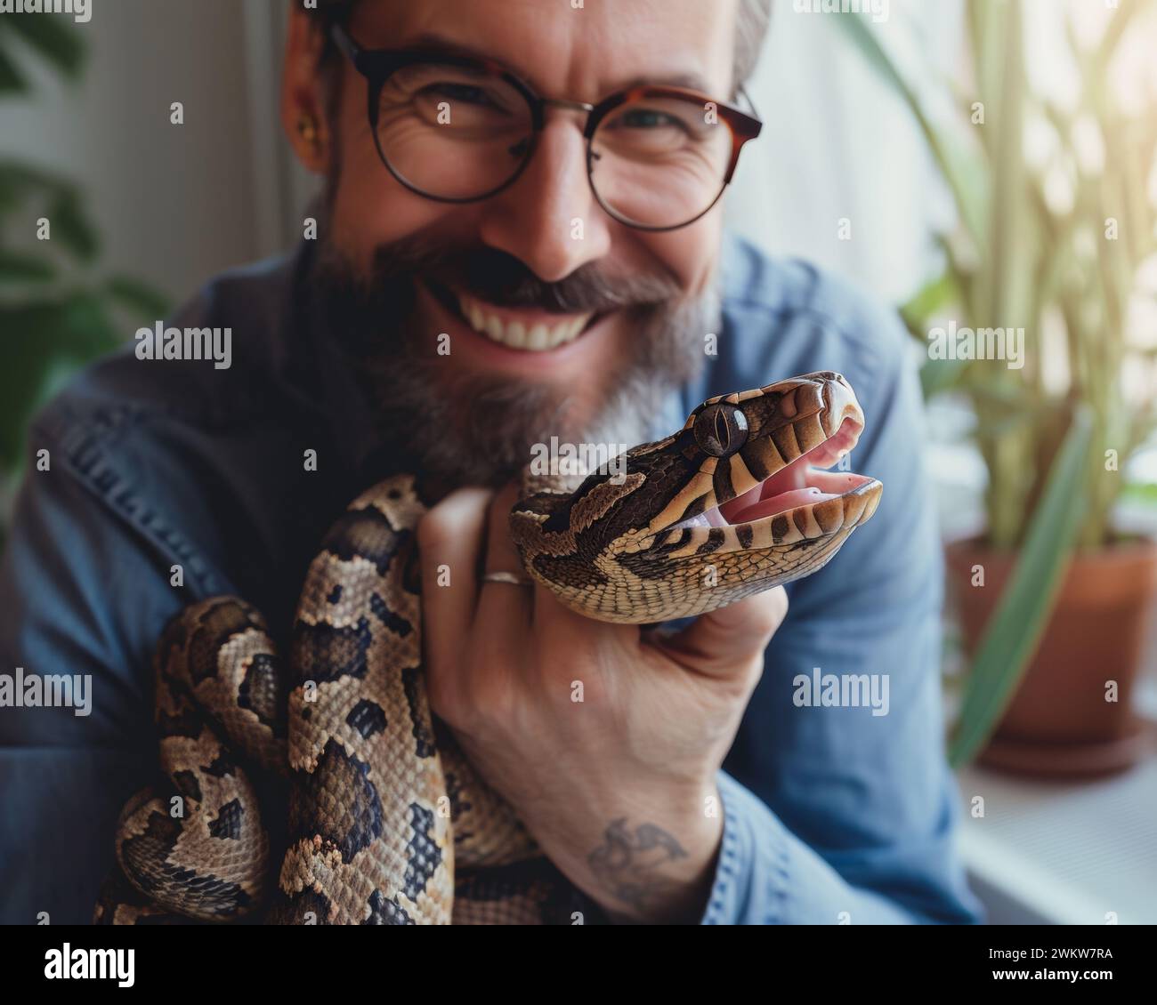 Snake fear man hi-res stock photography and images - Alamy