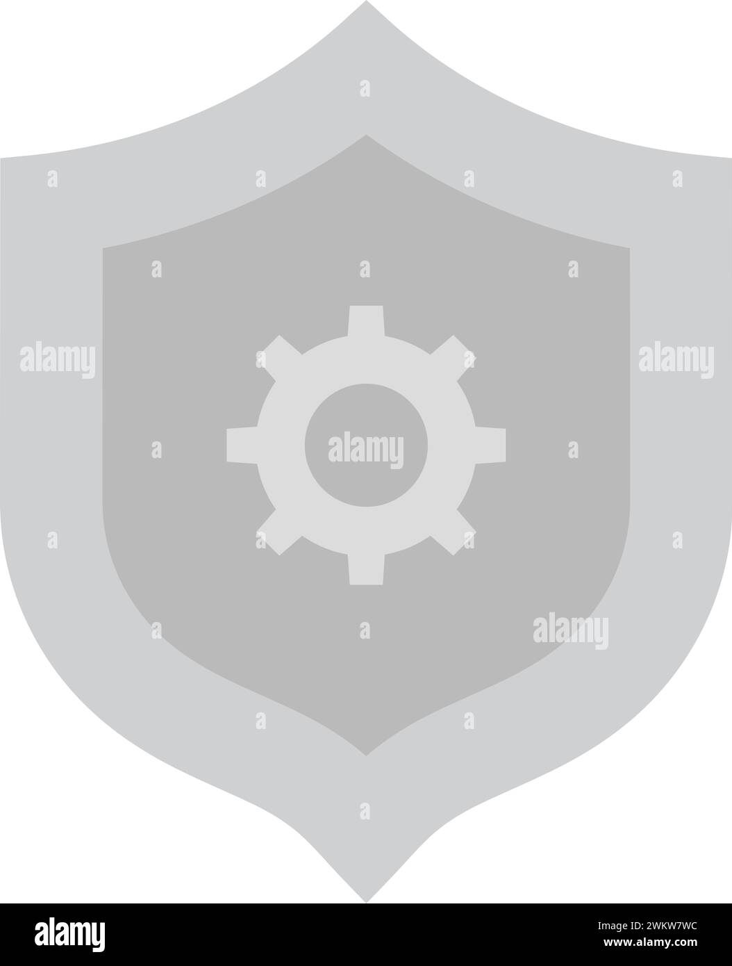 Illustration cloud settings icon Black and White Stock Photos & Images - Alamy