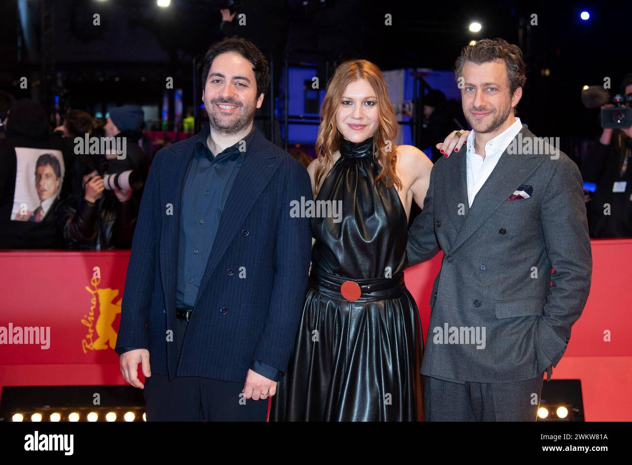 Berlin, Germany. 22nd Feb, 2024. Matteo Rovere, Francesca Mazzolenii ...