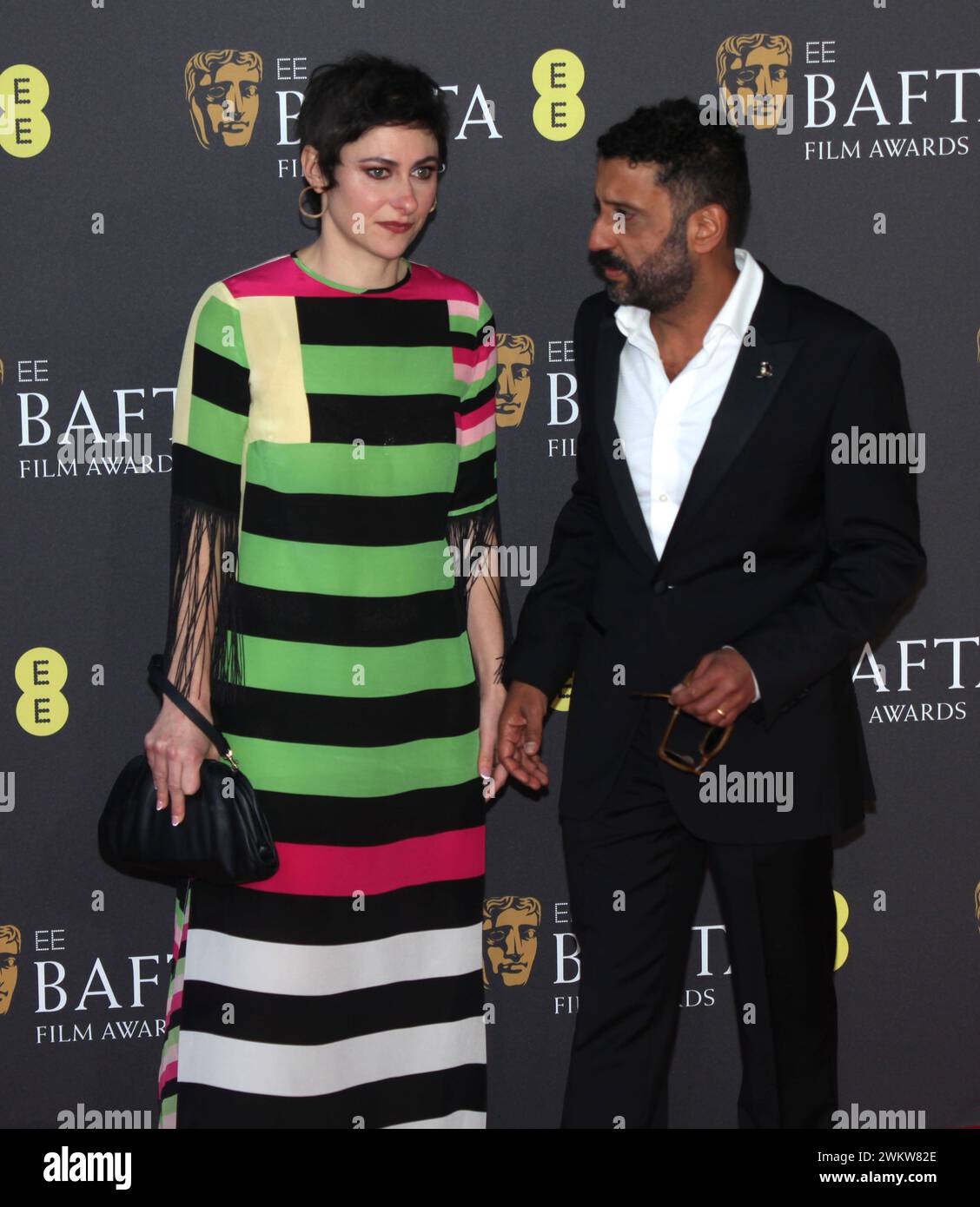 London, UK. Adeel Akhtar (right) at the EE BAFTA Film Awards 2024, at ...