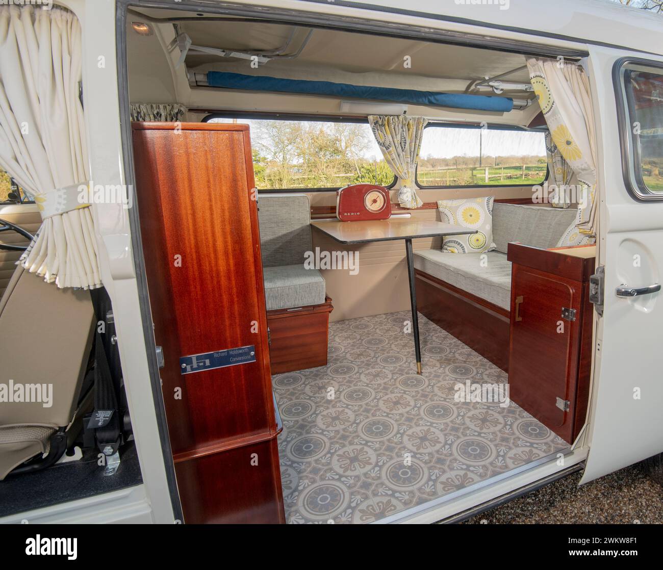 VW T2 bay window 'Holdsworth' camper van Stock Photo - Alamy