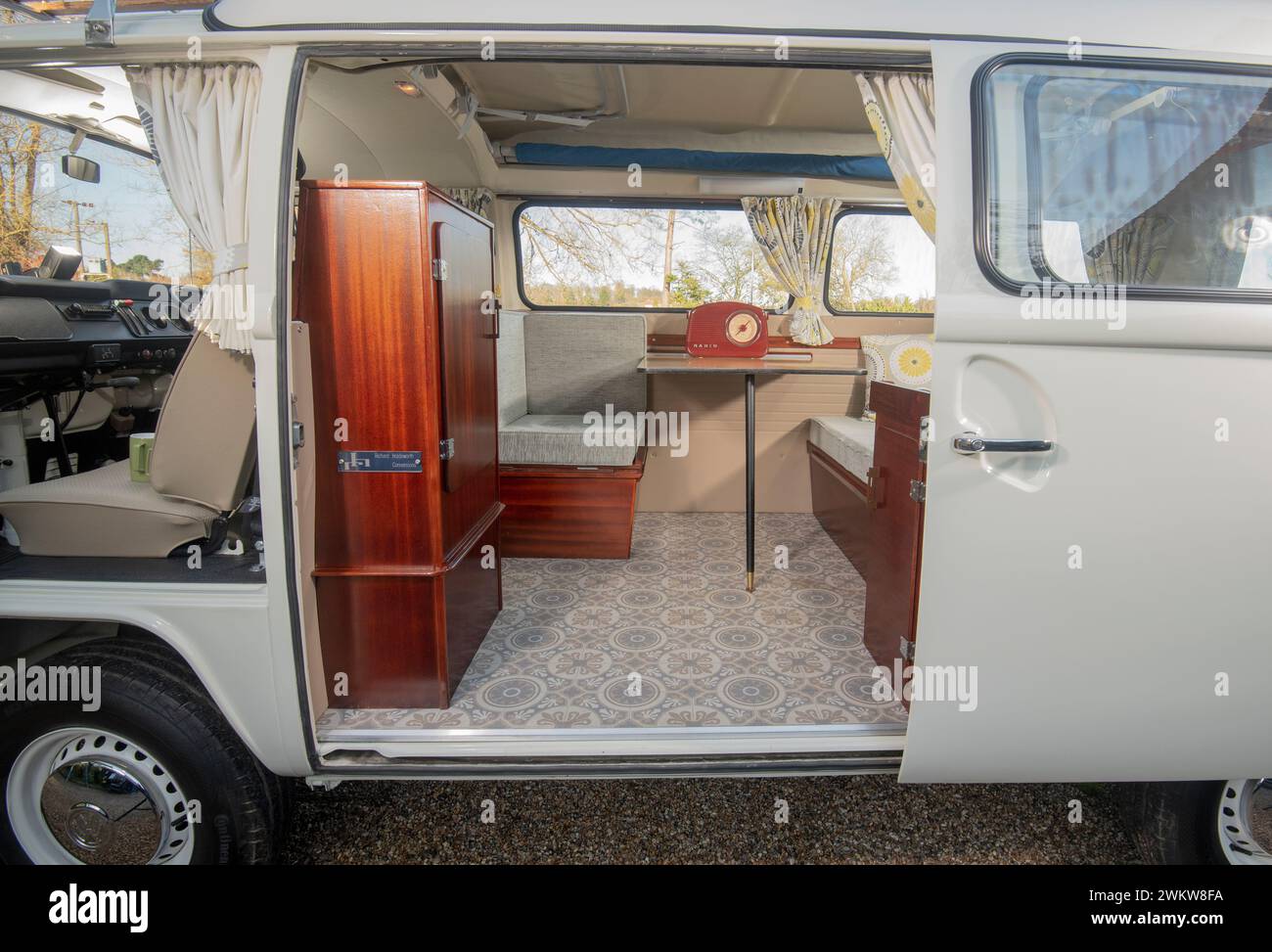 VW T2 bay window 'Holdsworth' camper van Stock Photo - Alamy