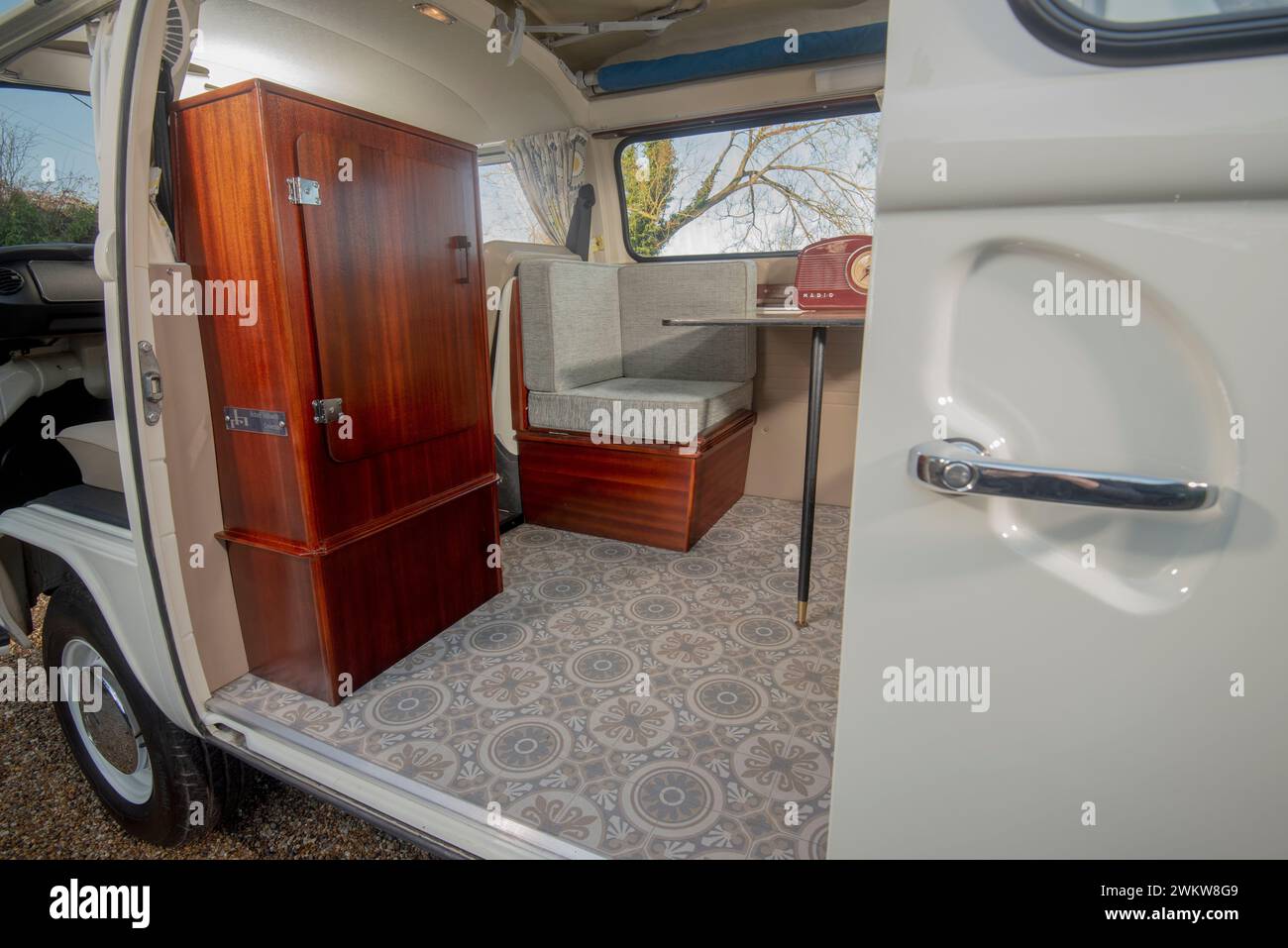 VW T2 bay window 'Holdsworth' camper van Stock Photo - Alamy