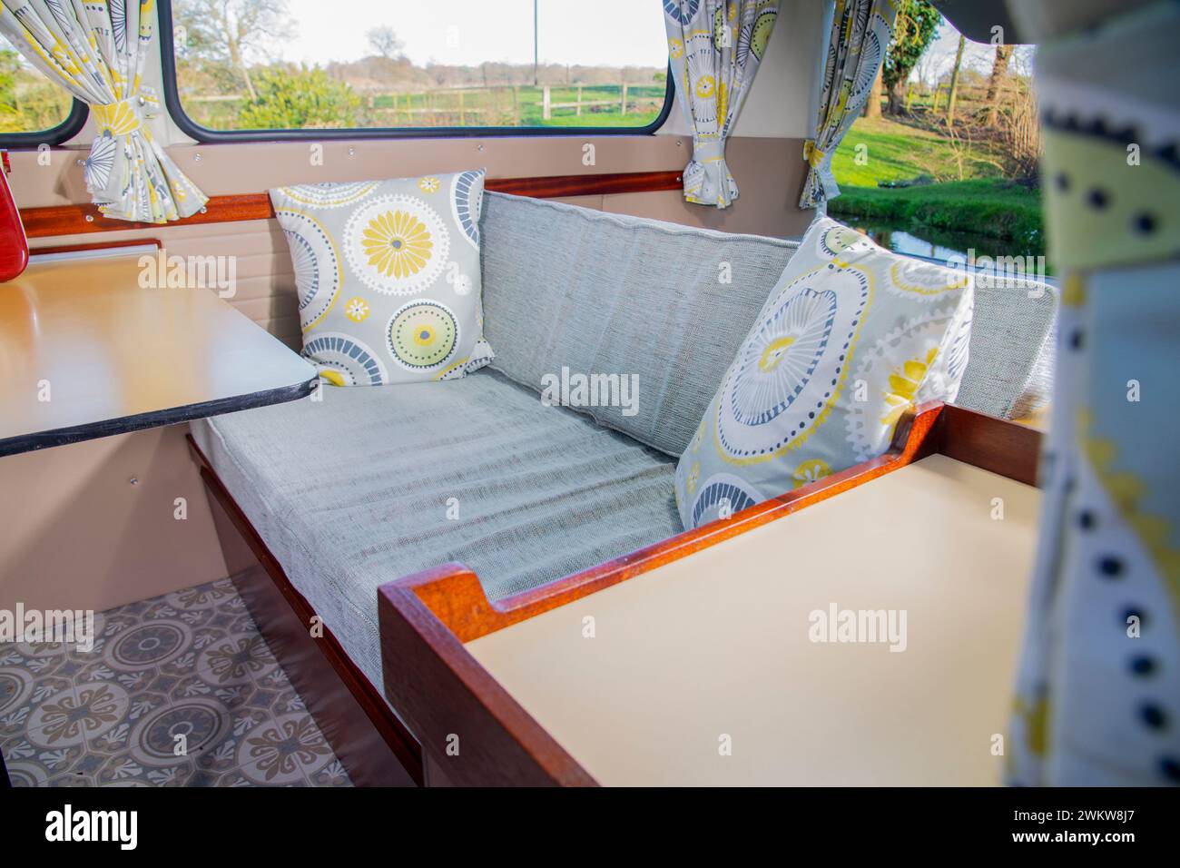 VW T2 bay window 'Holdsworth' camper van Stock Photo - Alamy