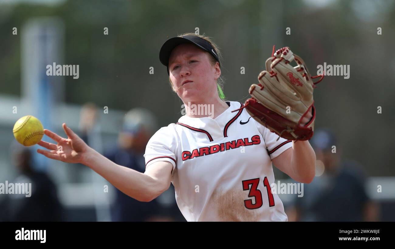 Ball State infielder Maia Pietrzak (31) warms up before an NCAA ...