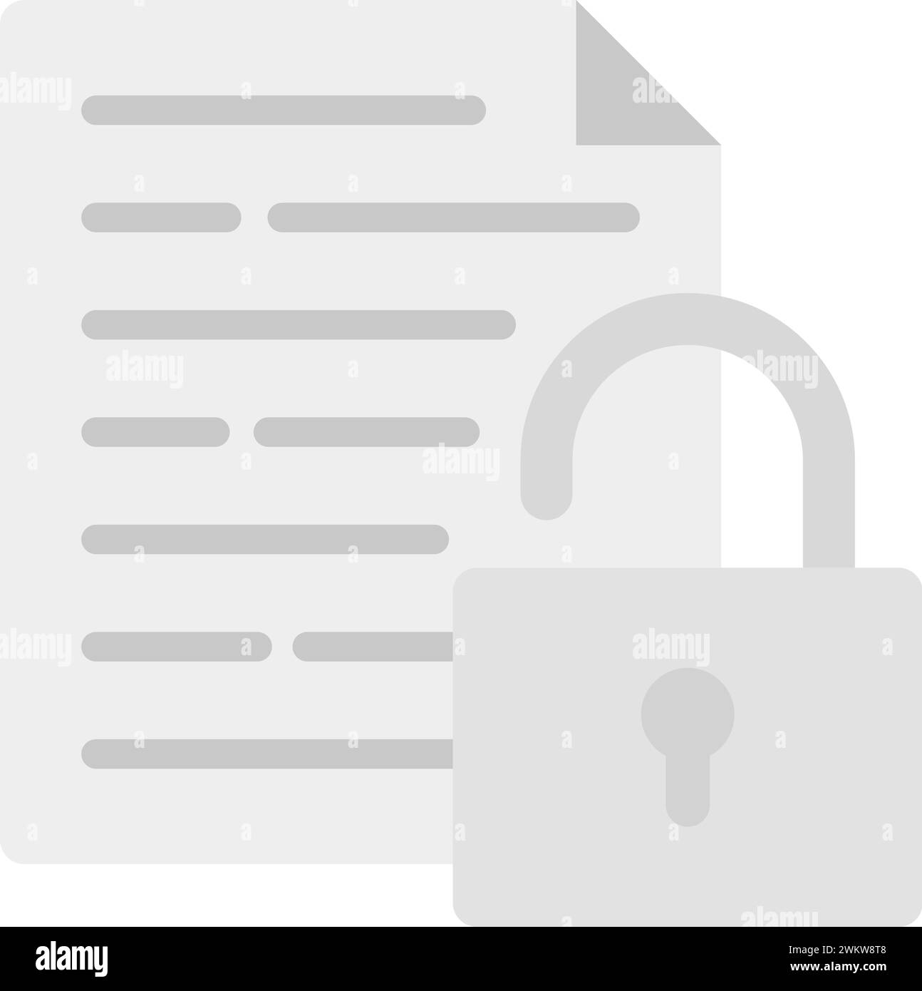 Unlock Documents icon vector image Stock Vector Image & Art - Alamy