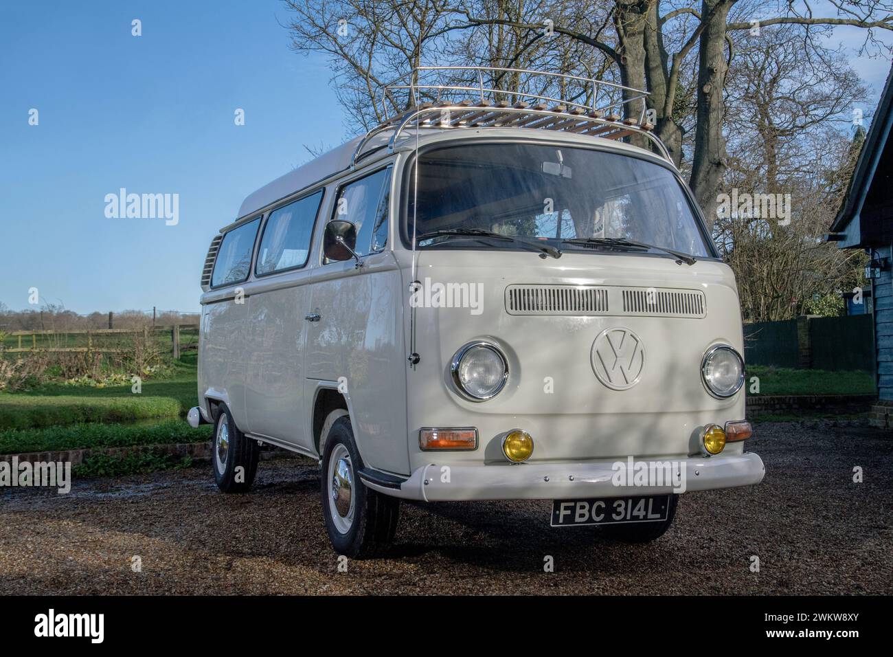 VW T2 bay window 'Holdsworth' camper van Stock Photo - Alamy