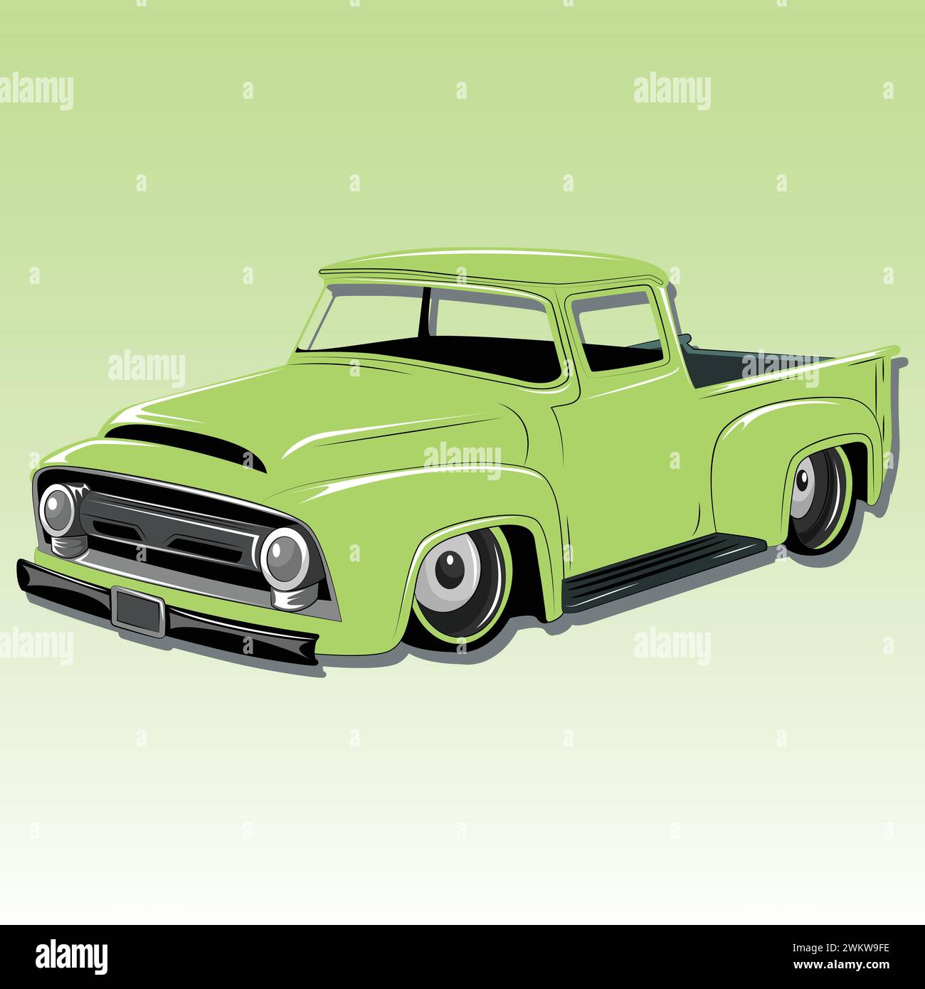 1950s american pick up Stock Vector Images - Alamy