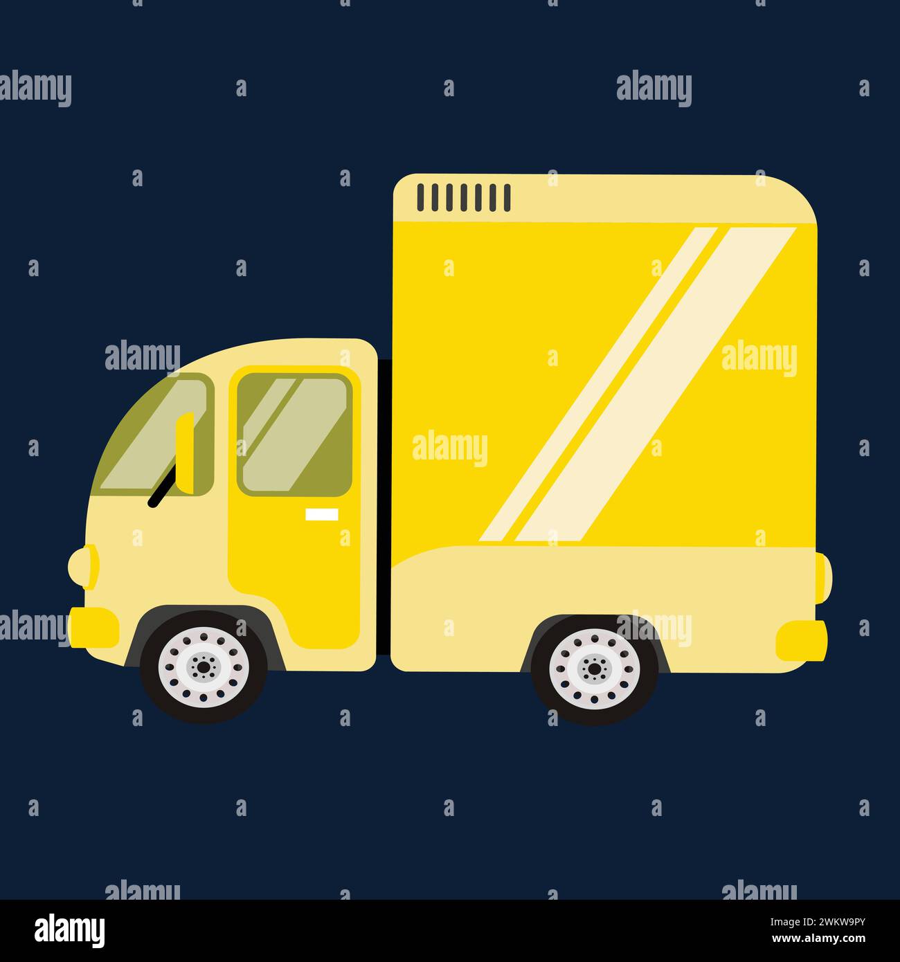 Parcel delivery lorry Stock Vector Images - Alamy