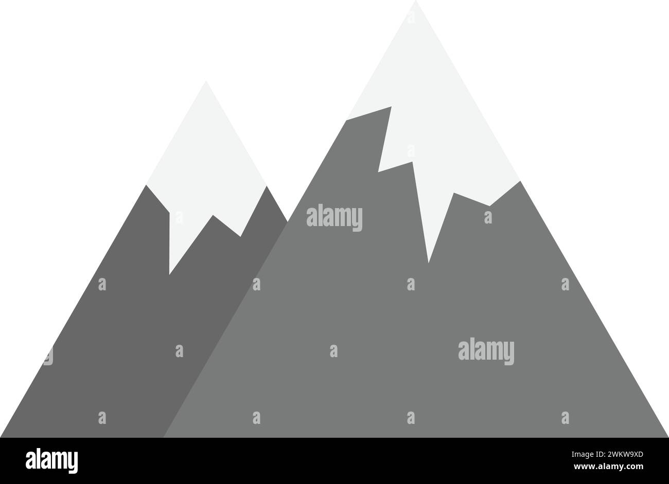 Snow-Capped Mountain icon vector image Stock Vector Image & Art - Alamy