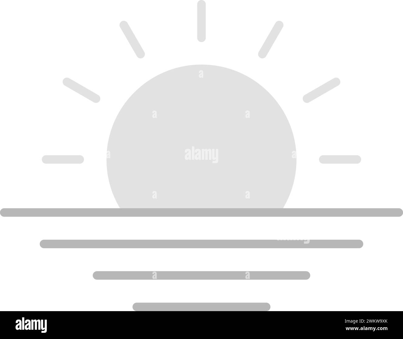 Sunset icon vector image Stock Vector Image & Art - Alamy