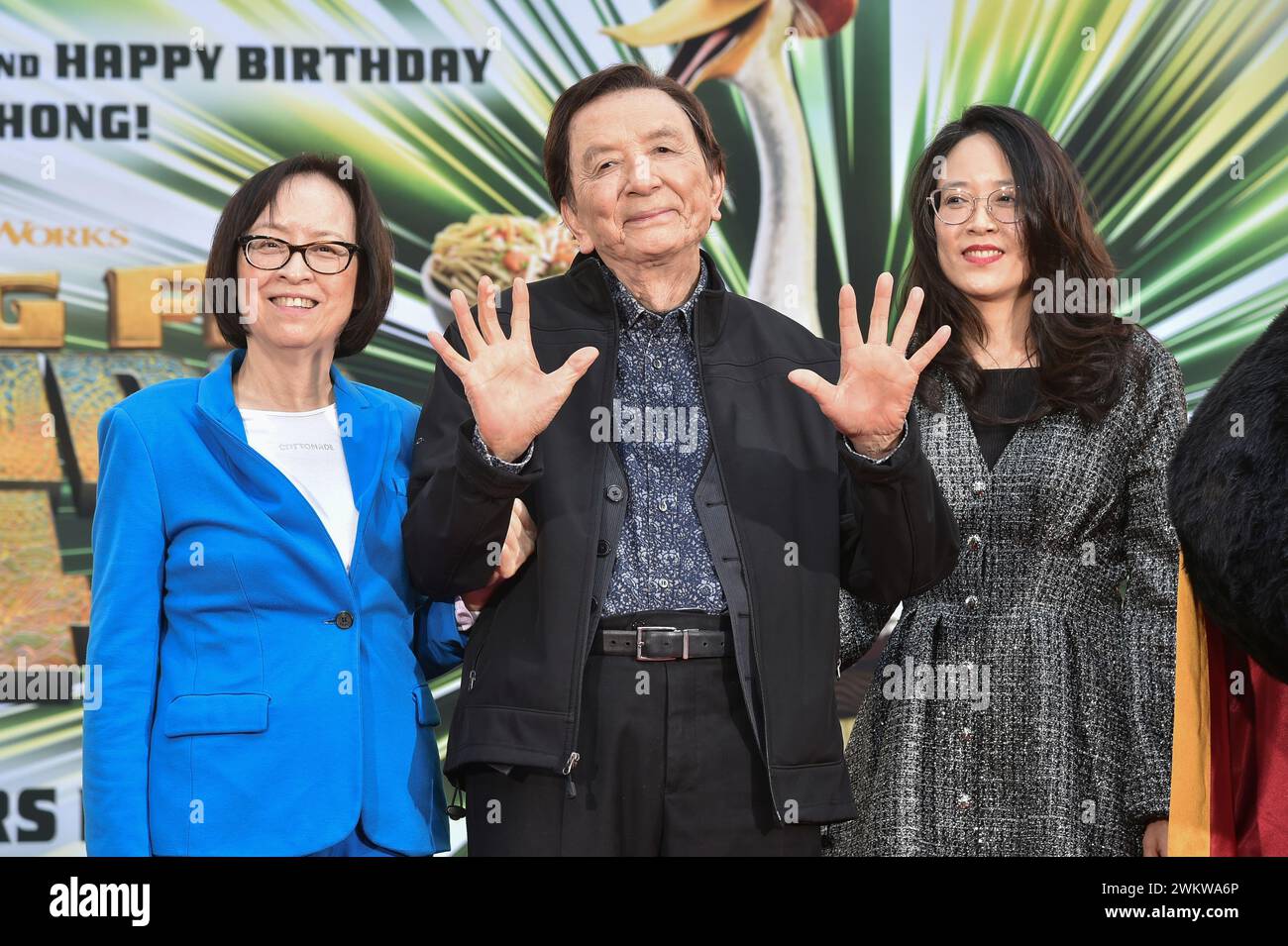 Susan Hong, from left, James Hong and April Hong appear during a hand ...