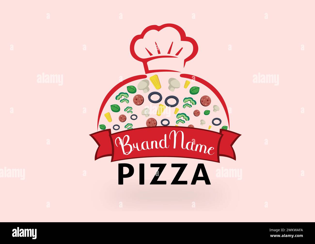 Pizza logo design Stock Vector Images - Alamy
