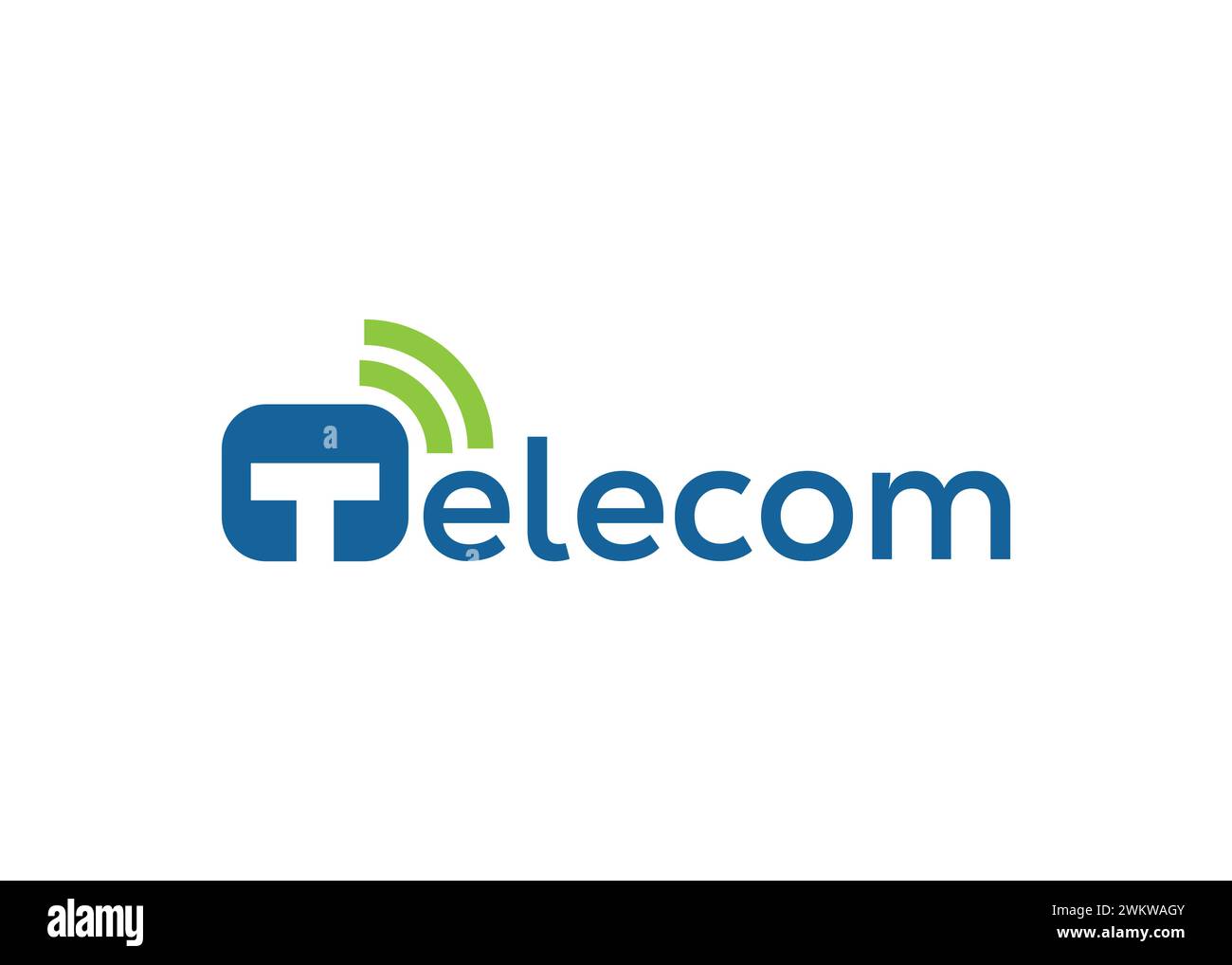 Minimalist dynamic telecom logo design vector template. Modern ...