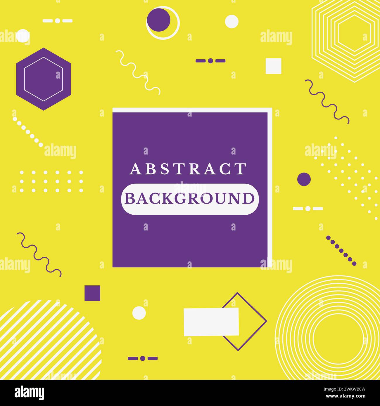 Pattern from geometric shapes in 80s-90s style with headline. Abstract ...