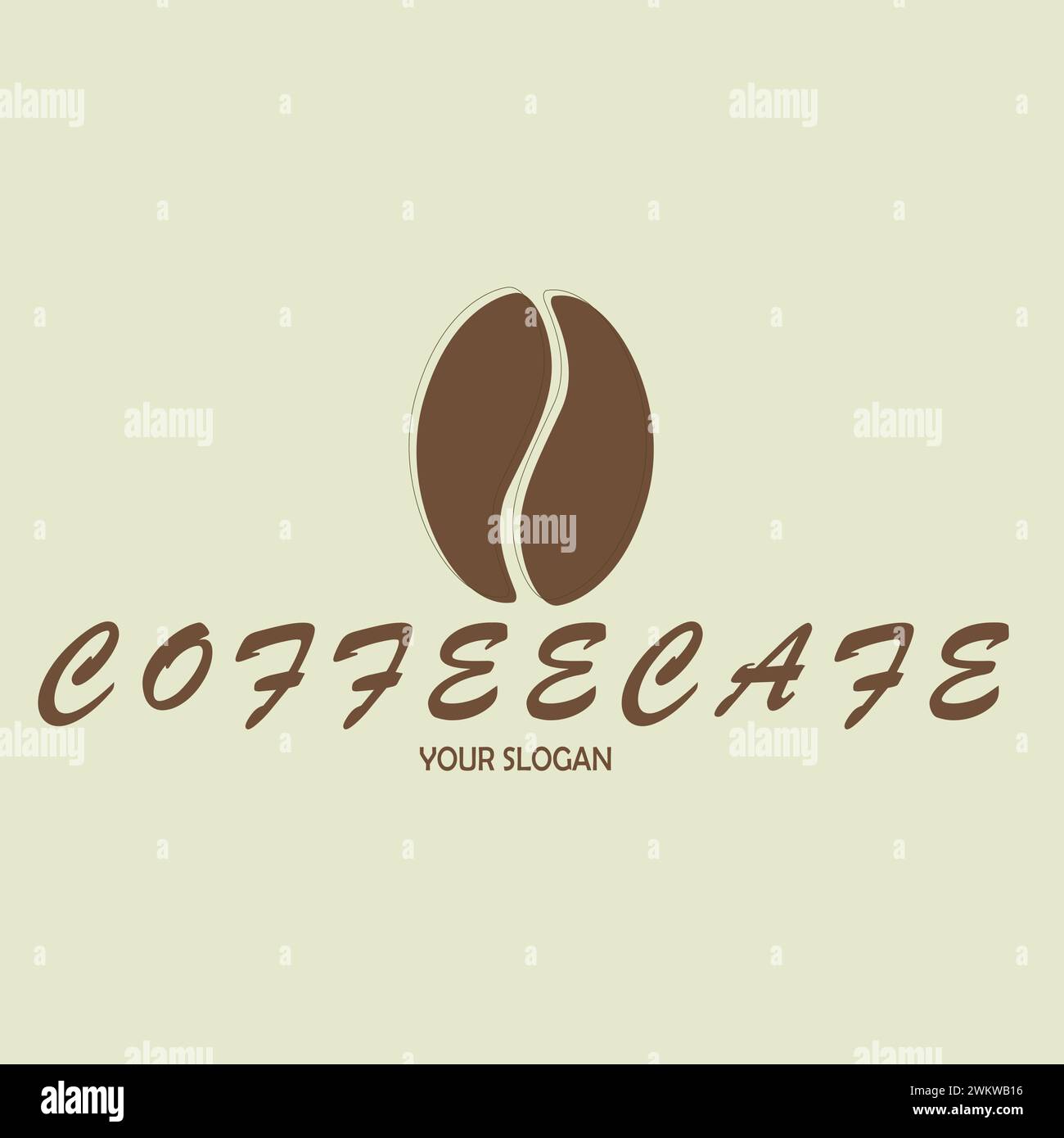 Vector of Coffee Bean flat Icon logo. Flat logo Design Element. for ... Vector of Coffee Bean flat Icon logo. Flat logo Design Element. for ...