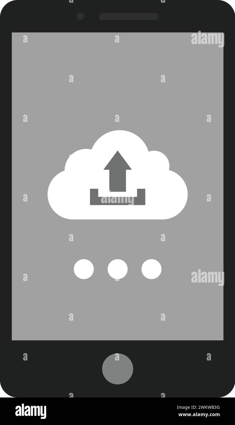 Upload From Phone icon vector image Stock Vector Image & Art - Alamy